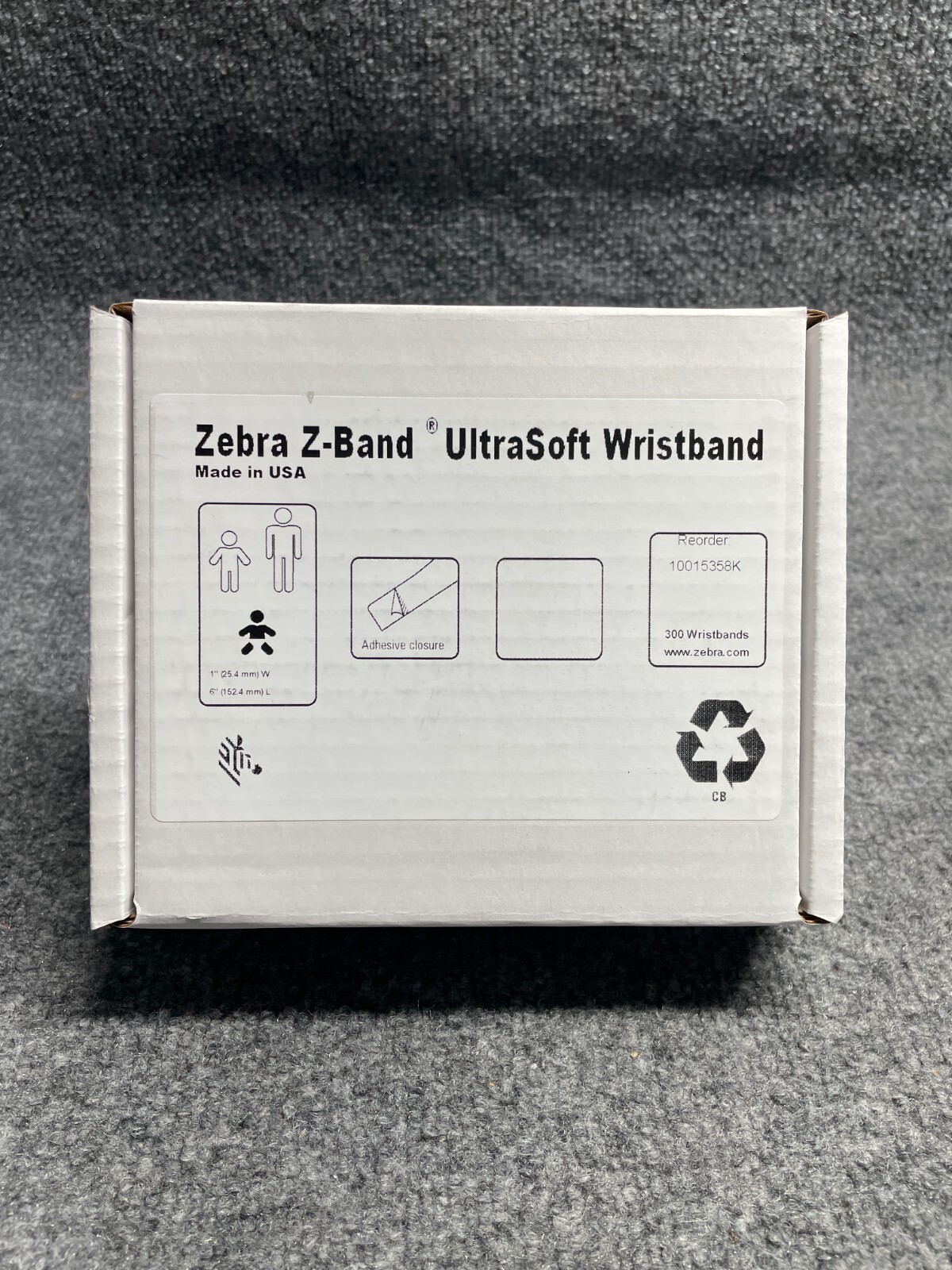 1" X 6" ZEBRA Z-BAND ULTRASOFT WRISTBAND -10015358K | eBay