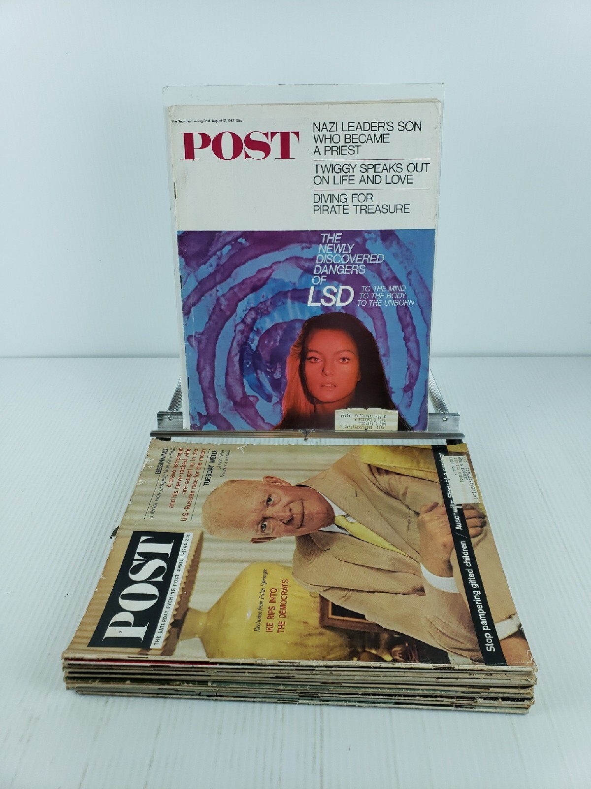 Lot of 12 Saturday Evening Post Magazines 1964-1967; LSD Dangers, Red ...