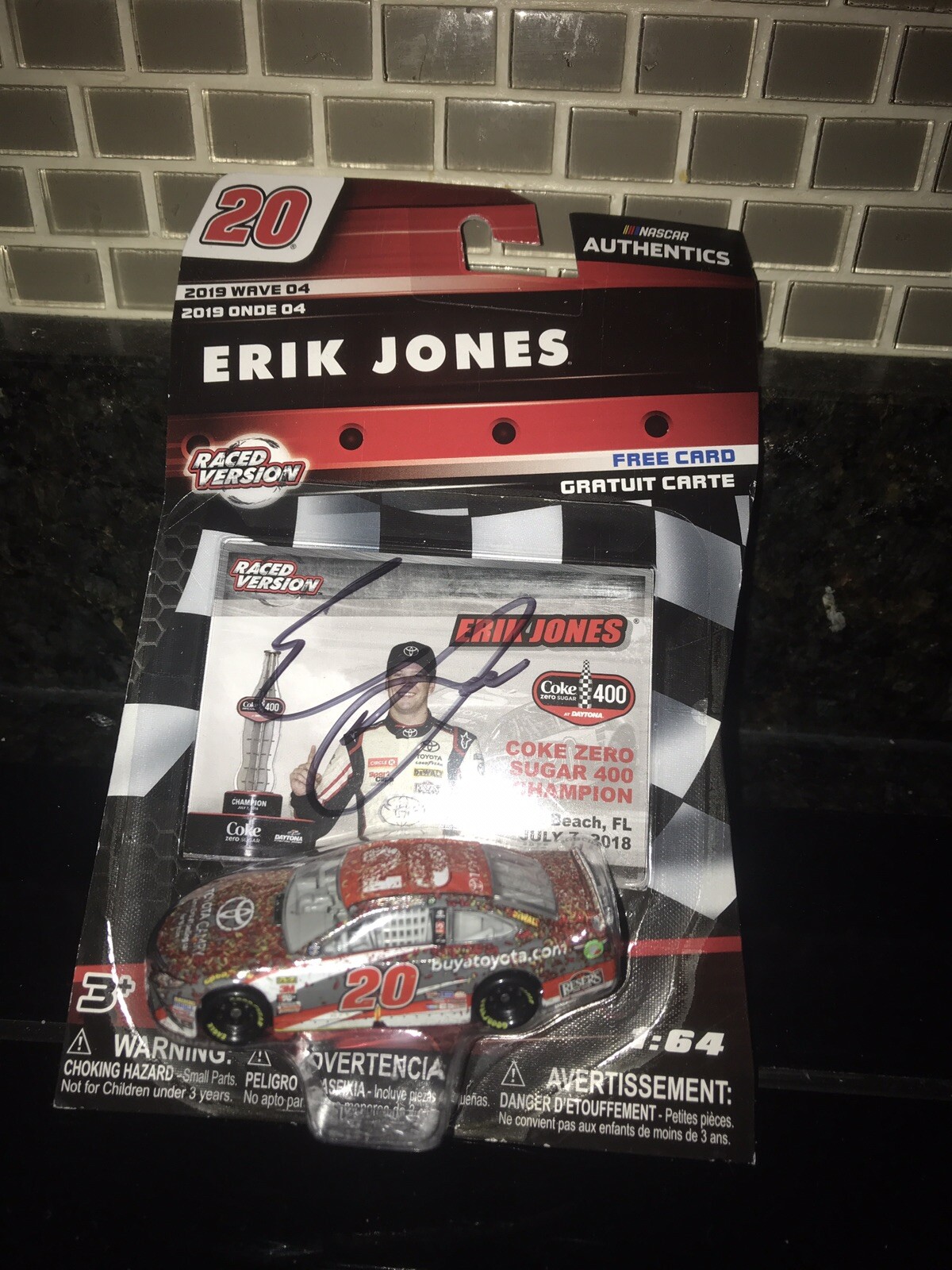 2019 Erik Jones Signed Autograph 1st Win Diecast 1/64 Nascar Authentics ...