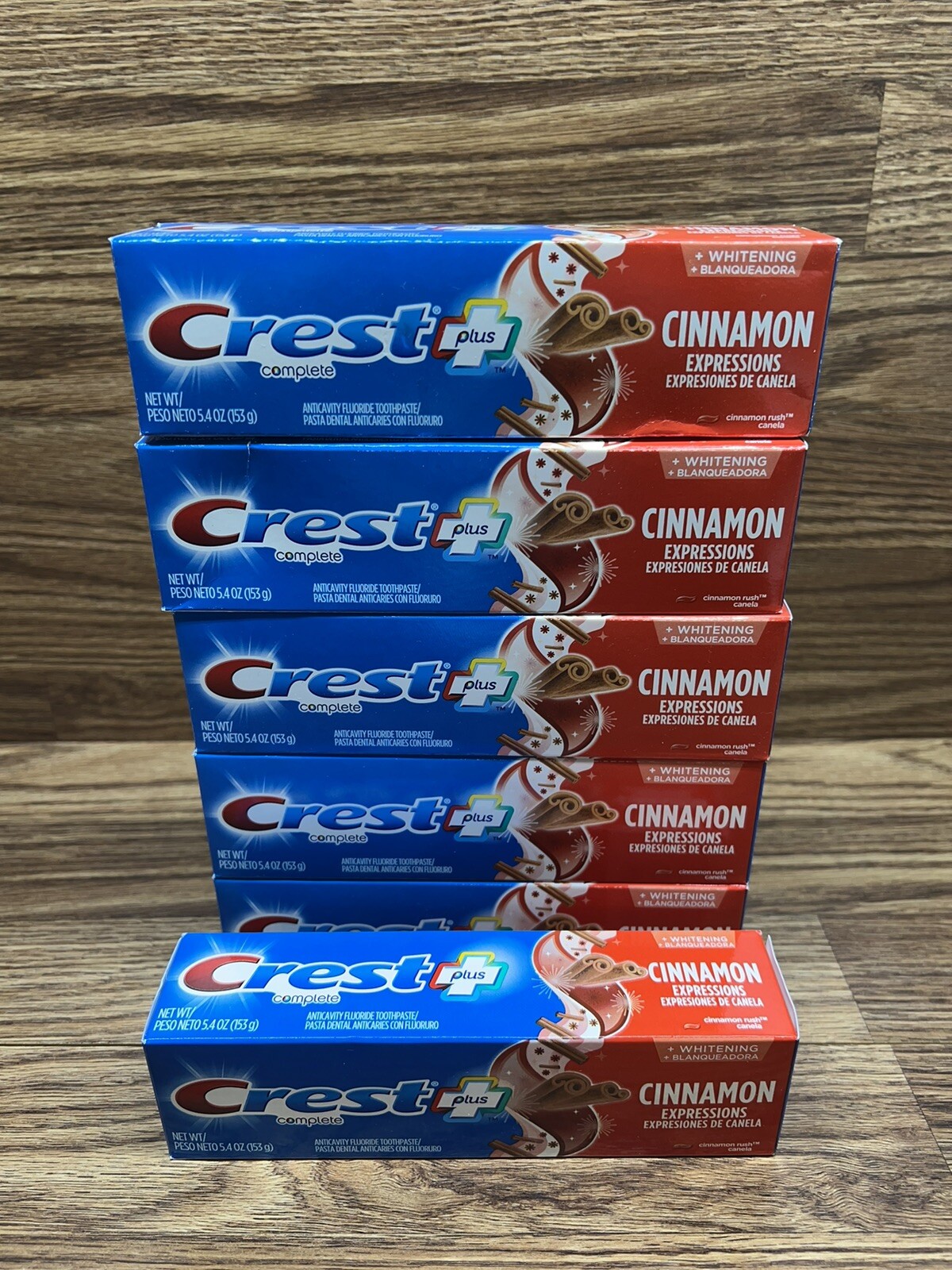 Crest Complete Plus Cinnamon Toothpaste - 5.4oz lot of 6 EXP 25 ...