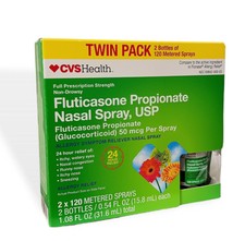 2x Walgreens (flonase) Fluticasone Propionate Nasal Spray 120 Sprays ...