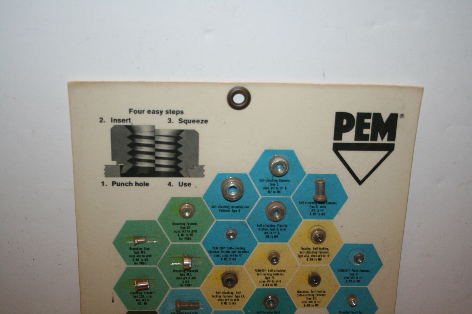 VTG 1975 PEM PENN ENGINEERING DISPLAY SALESMAN SAMPLE SELF-CLINCHING ...