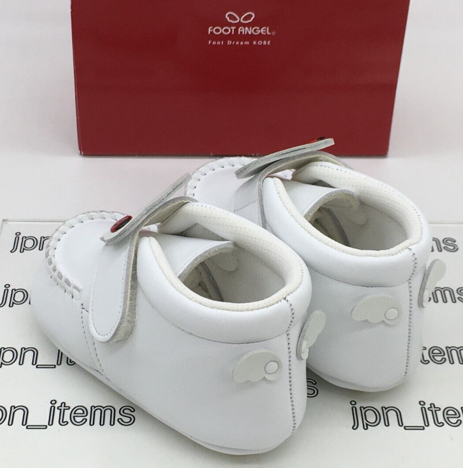 Baby First Step Shoes Foot Angel White Leather Cowhide Handmade Japan ...