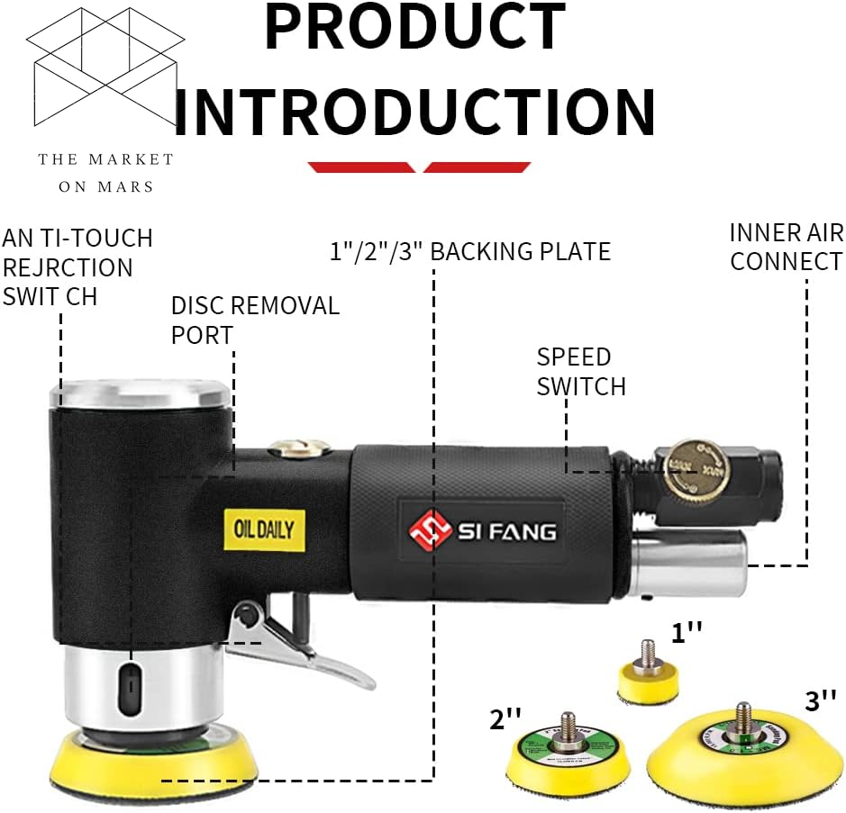 Mini Air Sander 1/2/3 Inch Small Orbital Sander for Auto Body Work | eBay