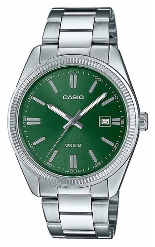 Casio MTP Series Analogue Quartz (38.5mm) Forest Green Sunray MTP ...
