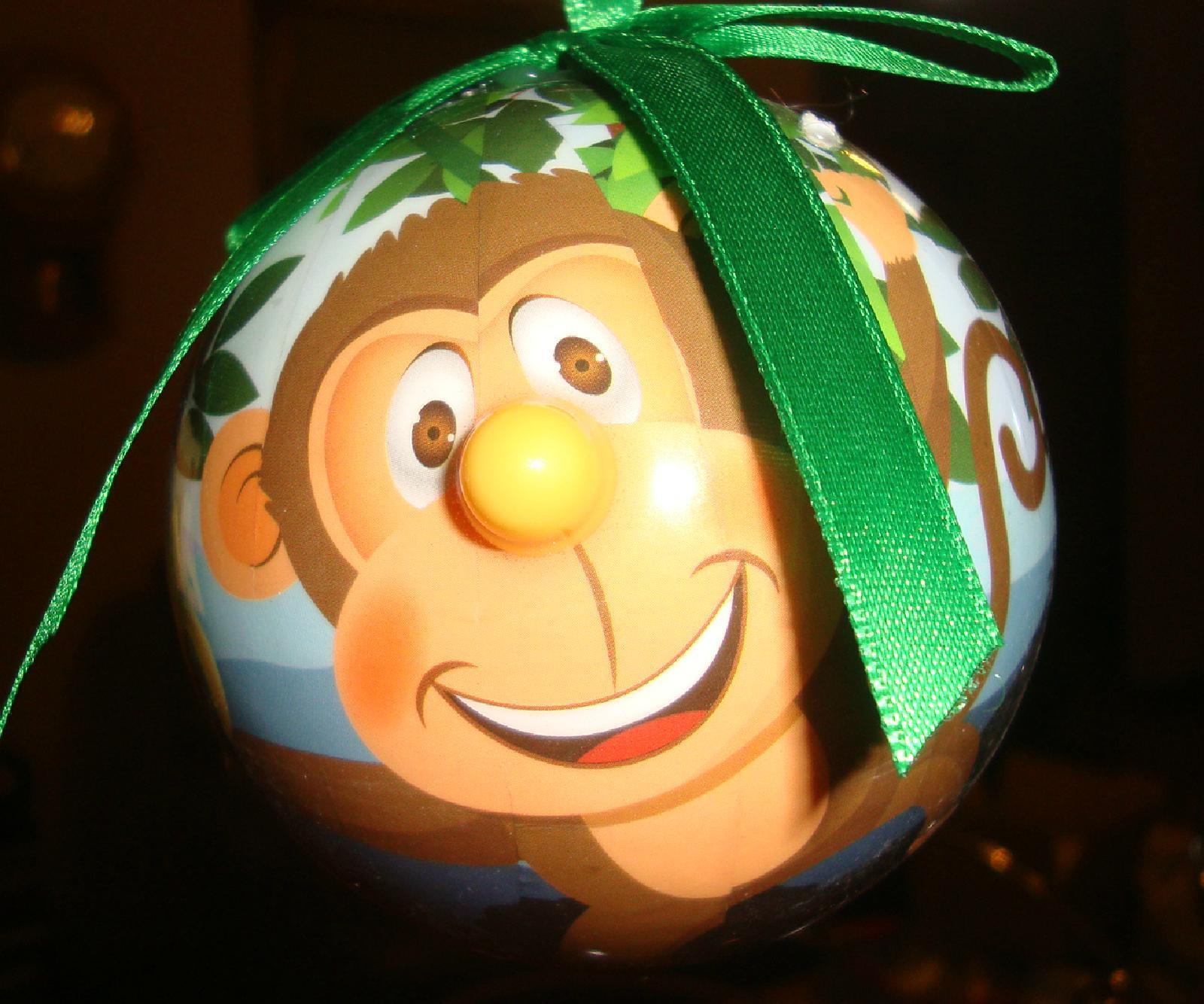 Twinkling Treasures Jungle MONKEY Blinking Nose Ornament - Eye Catching ...