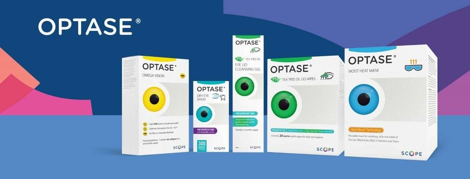 Scope Optase TTO Tea Tree Oil 20 sensitive eyelid Wipes blepharitis dry ...