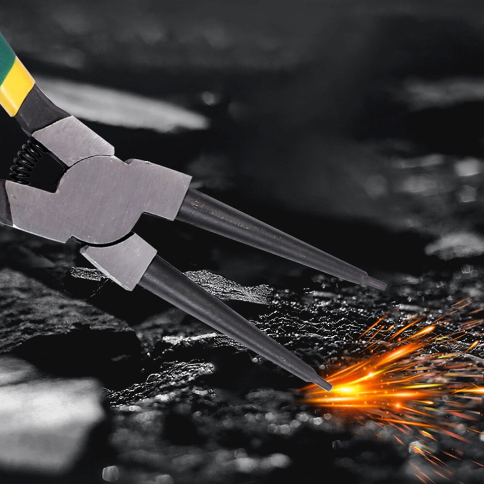 7" Circlip Pliers Internal Spring Loaded External Bent & Straight Snap ...