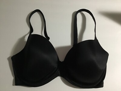 PINK By Victoria Secret Black "Wear Everywhere Lightly Lined" Bra 34DD ...