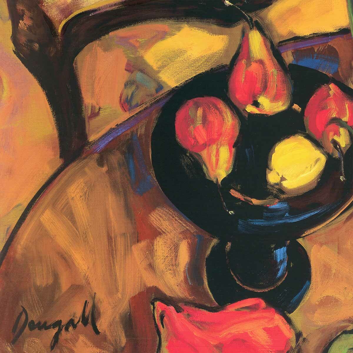 32W"x32H" STILL LIFE SETTING SANTA BARBARA by JAE DOUGALL ARMCHAIR ...