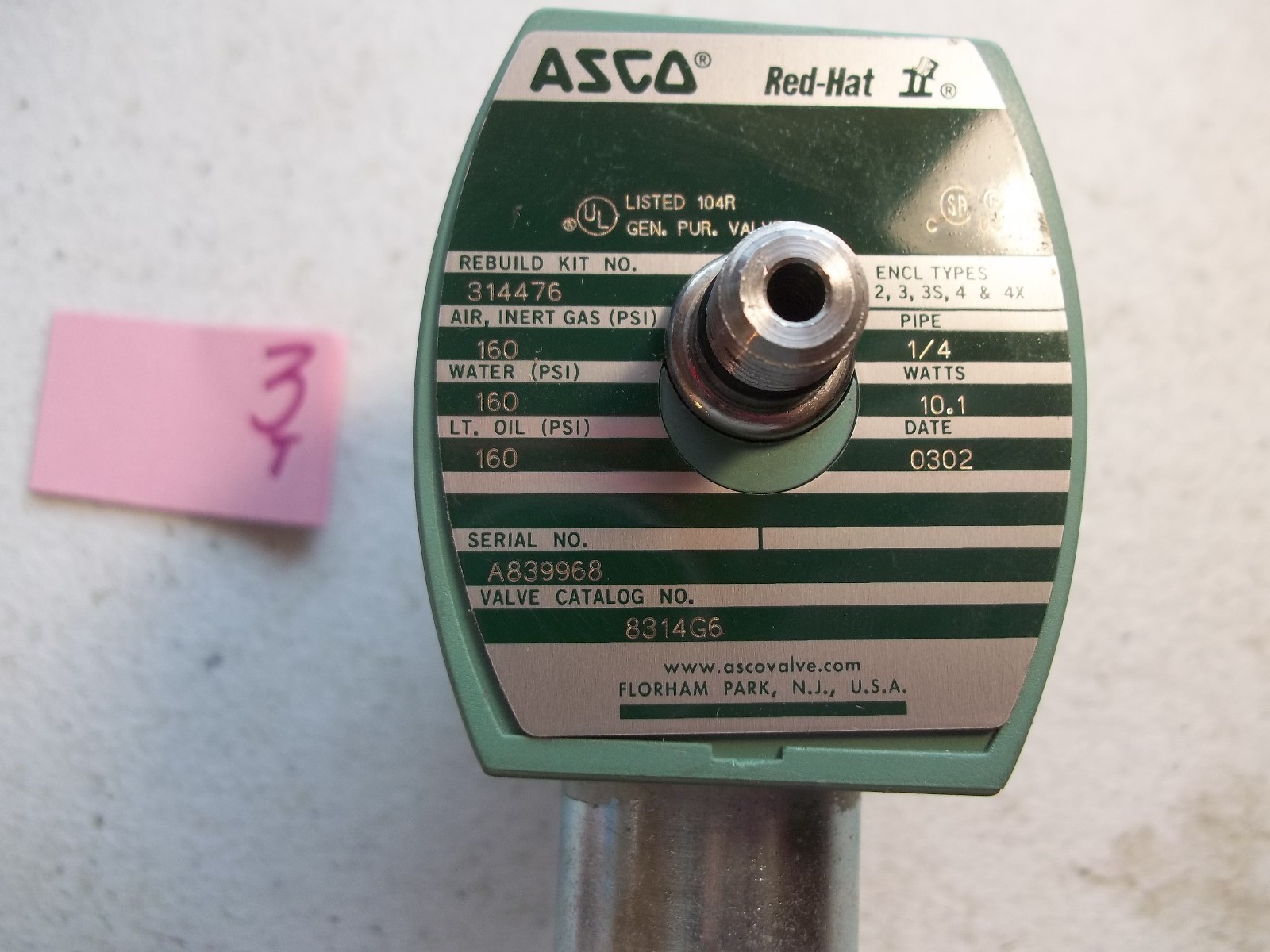 ASCO Red-hat 2 8314G6 Valve T20935 for sale online | eBay