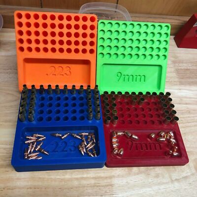 9mm Reloading Tray | 50 spots | Reloading | 9mm | Reload | 3D Printed ...