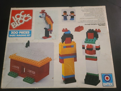 INCOMPLETE Vintage Loc Blocs 200 Piece Set Entex No. 1070 (166 Pieces ...