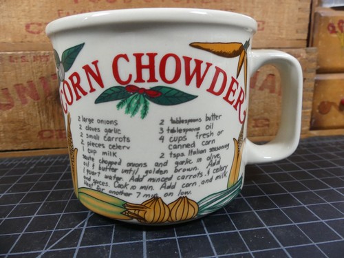 Vintage Westwood Corn Chowder Recipe Coffee Cup Soup Mug 1987 | eBay