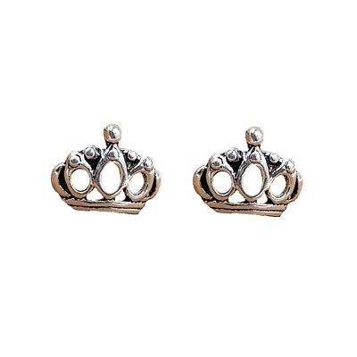 Princess Crown Studs Queen Jewellery Crown Jewelry Gift 925 Sterling ...
