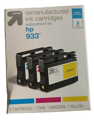 HP 933 Remanufactured 3 Color Ink Cartridges -Up&up- (Cyan/Magenta ...