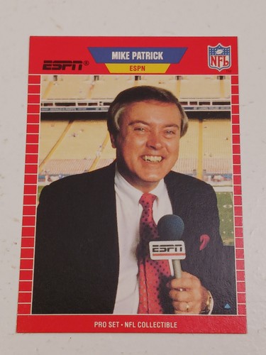 Mike Patrick ESPN 1989 Pro Set Card #7 | eBay