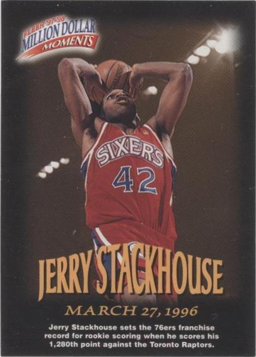 1997-98 Fleer - Million Dollar Moments Contest Jerry Stackhouse #27 for ...
