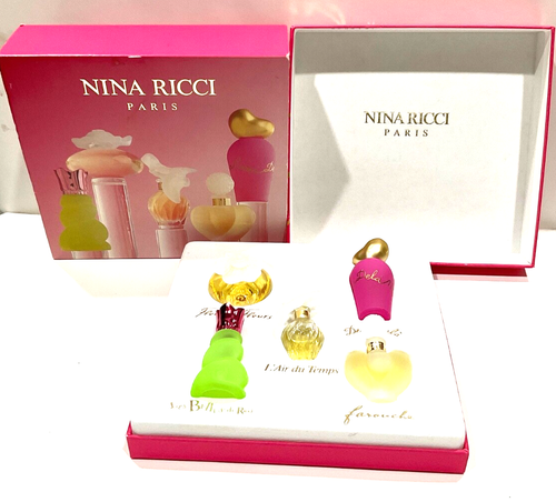 Nina Ricci Vintage 5-Piece Mini Perfume Deci Dela, Fleur de Fleurs, farouche etc | eBay