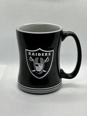 Oakland Raiders 2015 NFL 14 oz Sculpted Logo Boelter Brands Coffee Mug ...