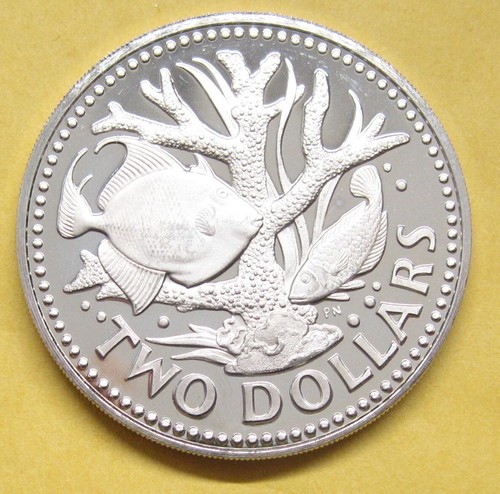 1973 World Coins Barbados Two dollars Proof Coral Fish Take a Look | eBay
