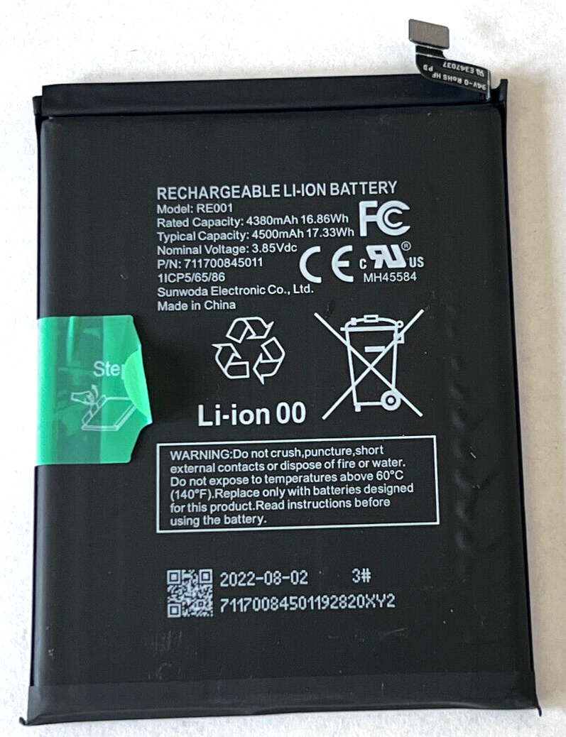 OEM ORIGINAL 4500mAh Replacement RE001 Battery Revvl 6 / 6X / Celero ...