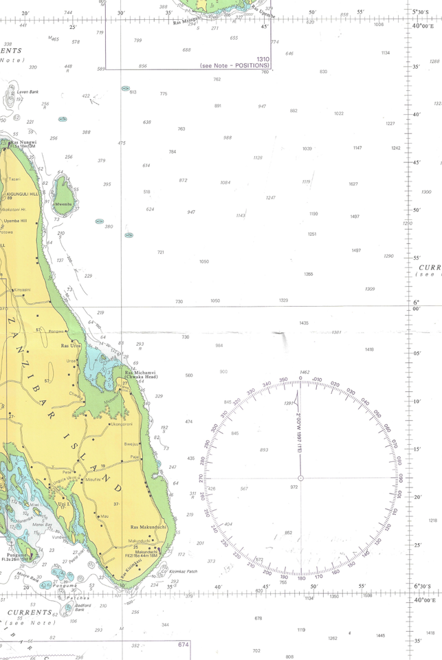 Admiralty 3310 Mafia Island to Pemba Island Map Chart Marine Wall Paper ...
