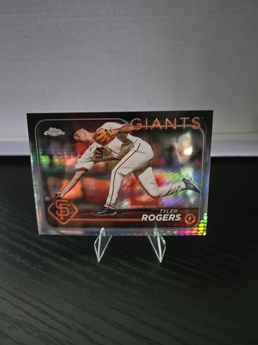 TYLER ROGERS 2024 TOPPS SERIES 1 CHROME REFRACTOR CARD | eBay