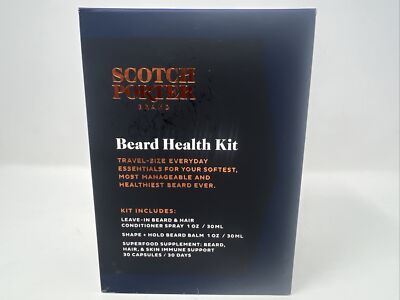 SCOTCH PORTER Beard Health Kit - BALM, 30 CAPSULES and SPRAY | eBay