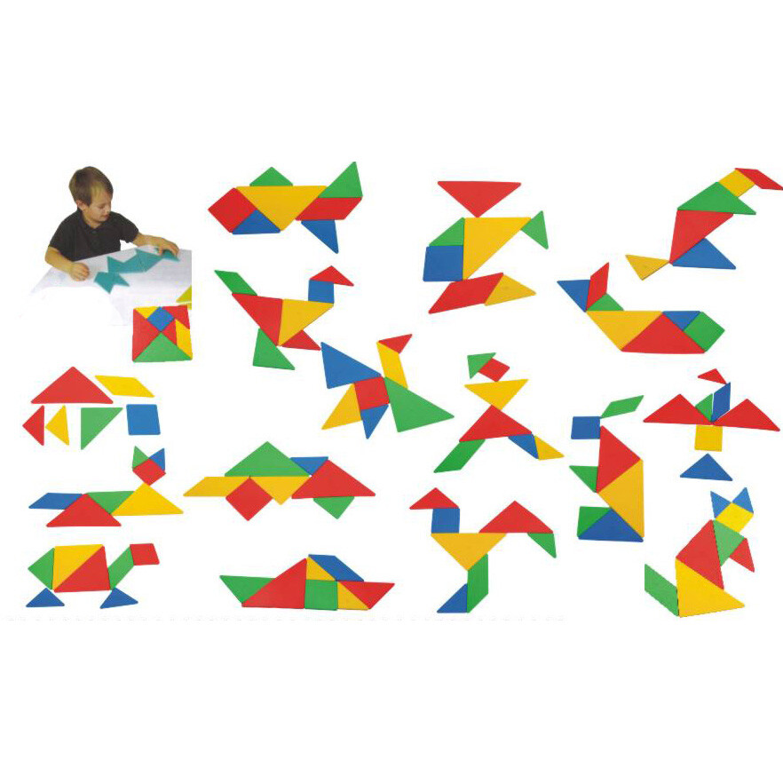 New Children Educational Tangram Board Shape Wooden High Quality Puzzle ...