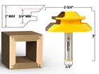 45 Degree - Up to 1" Stock Lock Miter Router Bit - 1/2" Shank - Yonico ...