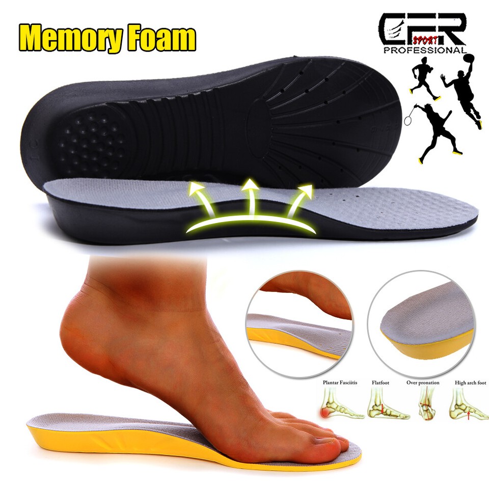 Memory Foam Orthotic Shoes Insoles Arch Support Inserts Pads Flat Feet ...