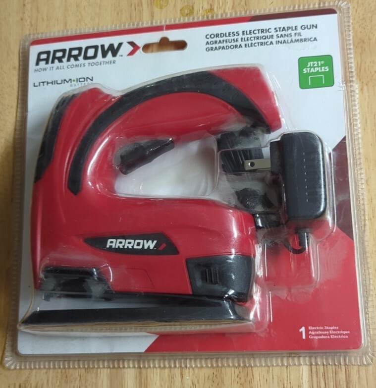 Arrow E21 Staple Gun Cordless Electric Light Duty Works with JT21 ...