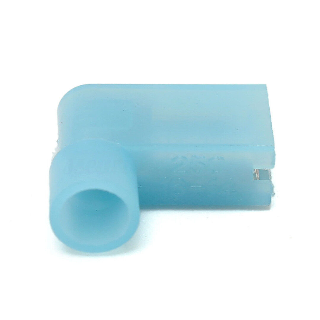 50X Blue Female Right Angle Flag Terminal Electrical Spade Connectors ...