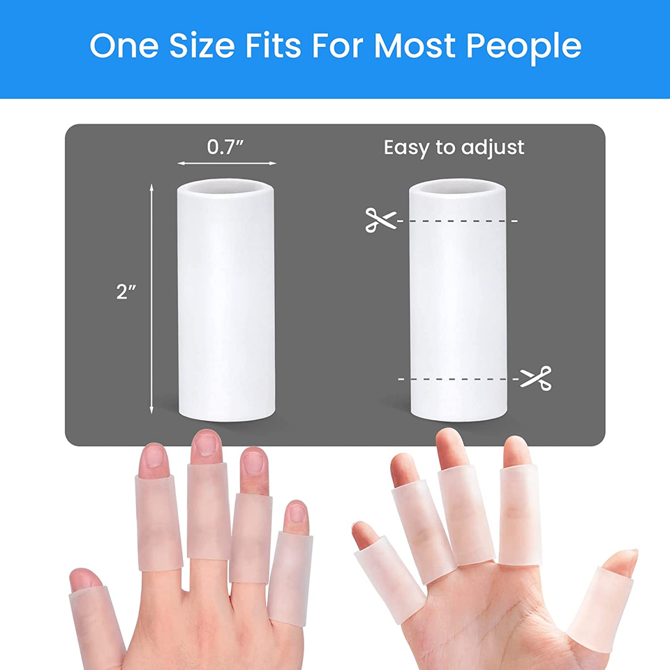 20x Gel Finger Sleeve Protector Trigger Finger Pain Silicone Finger ...