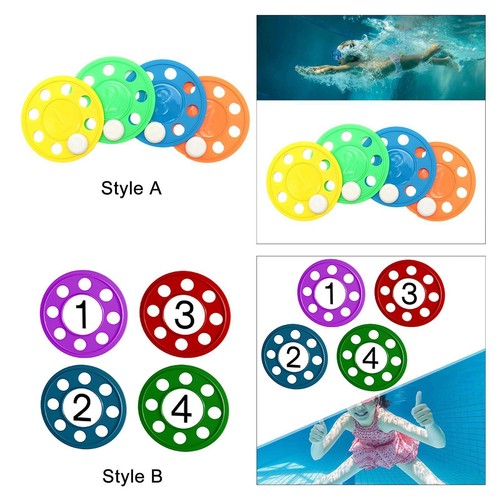 4x Diving Discs Sinker Set Swimming Pool Toys for Games Water Sports ...