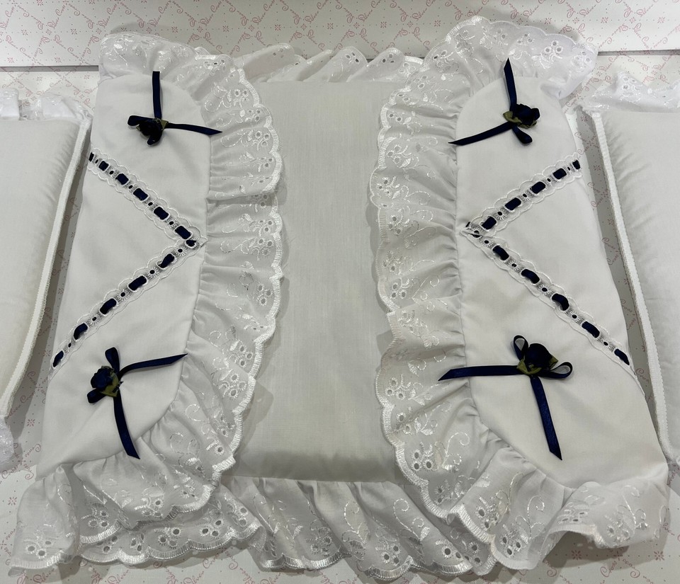 COACH BUILT PRAM BEDDING SET + MATTRESS for Silver Cross Dolls Oberon ...