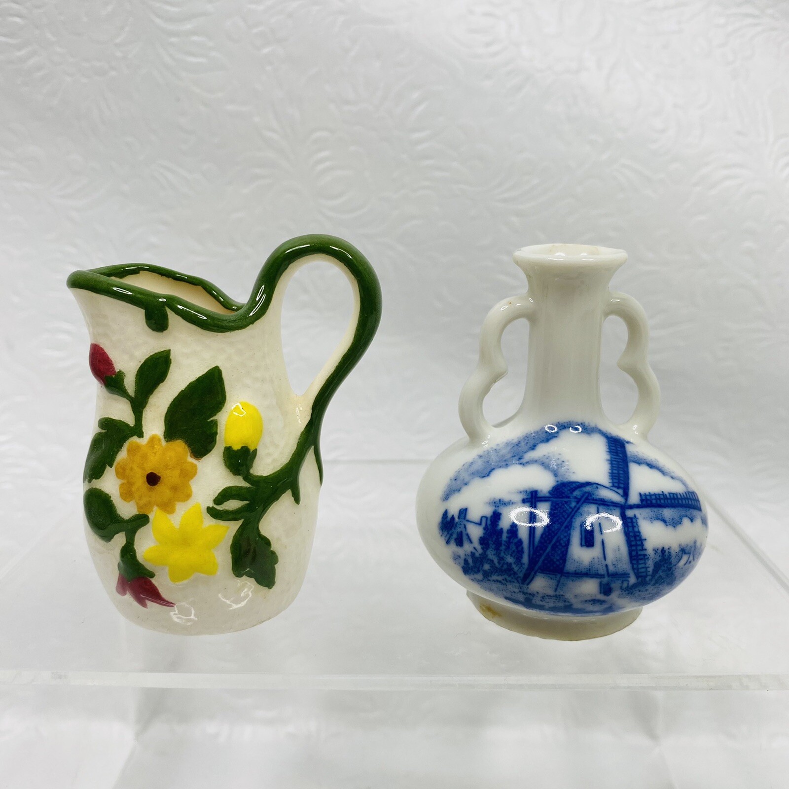 Lot 12 Vintage Ceramic Miniature Pitchers Vases Japan Mexico Flowers ...