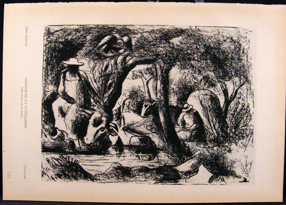 Derain, Face & Patelliere, Rape of Europa French Photogravure Print ...