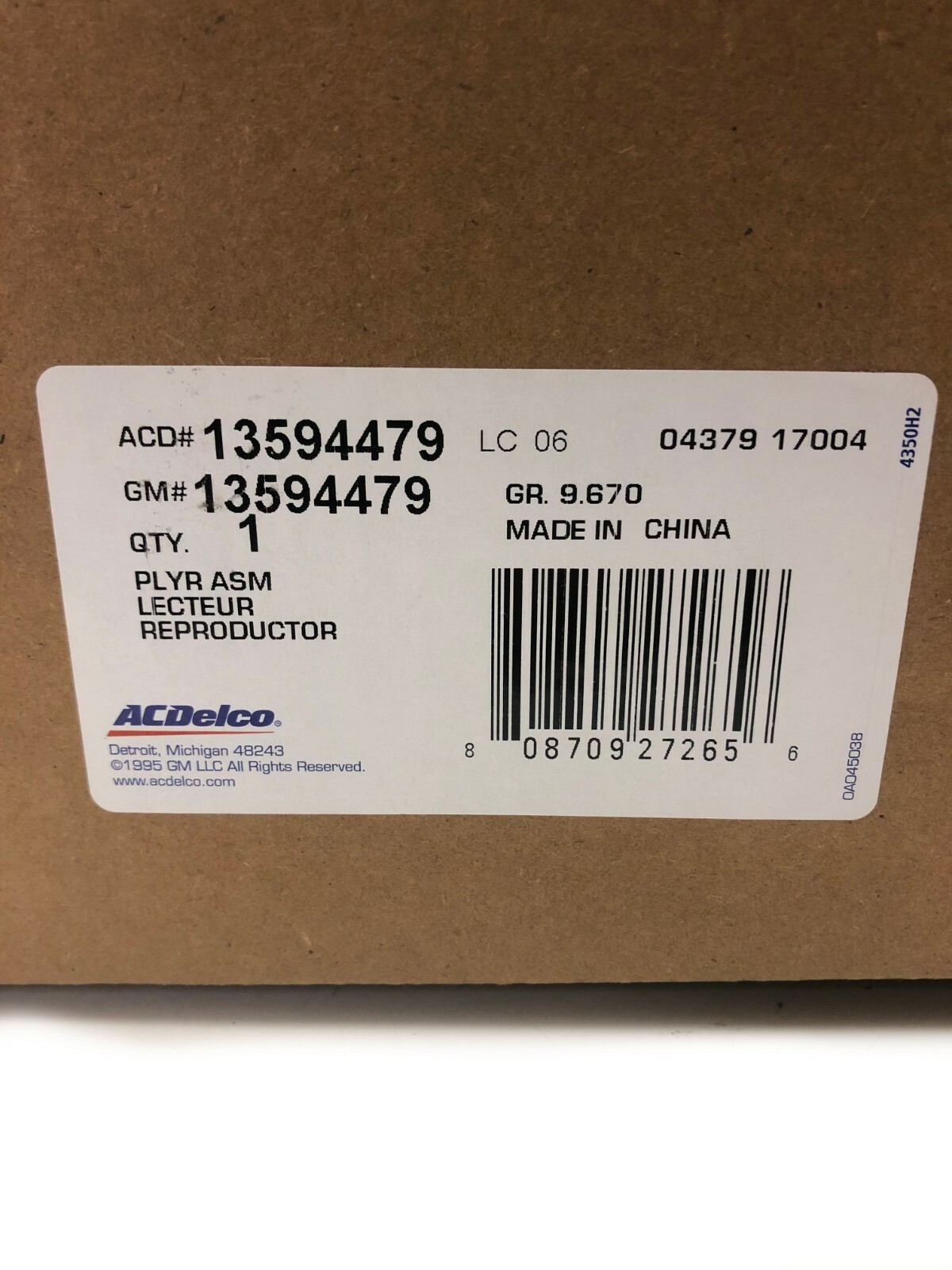 OEM 2016-2017 Cadillac CT6 CD Player With Shelf Harness & Hardware ...