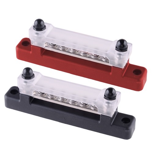 Red & Black 12V RV Boat 6 Post Busbar Ground Rail Power Distribution ...