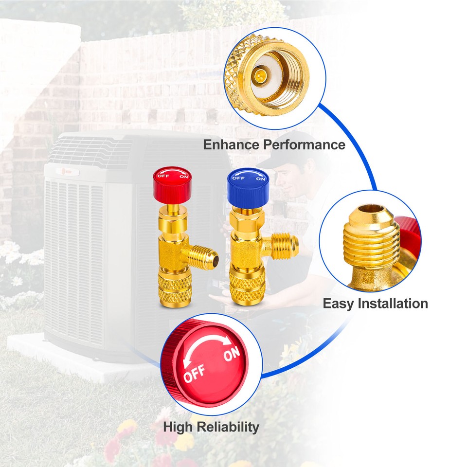 4pcs Liquid Safety Valve, R410A R22 Air Conditioning Refrigerant ...