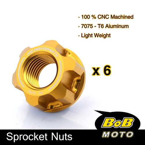 GOLD CNC M10 Rear Sprocket Nuts For Triumph TT600 Series1 00-03 02 01 ...