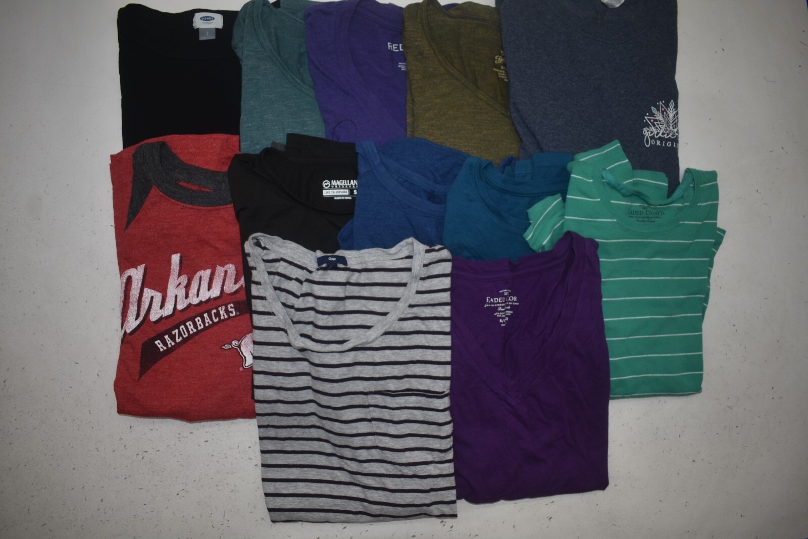 Wholesale Bulk Lot Of 12 Womens Size Small 4 6 Long Sleeve Casual T ...