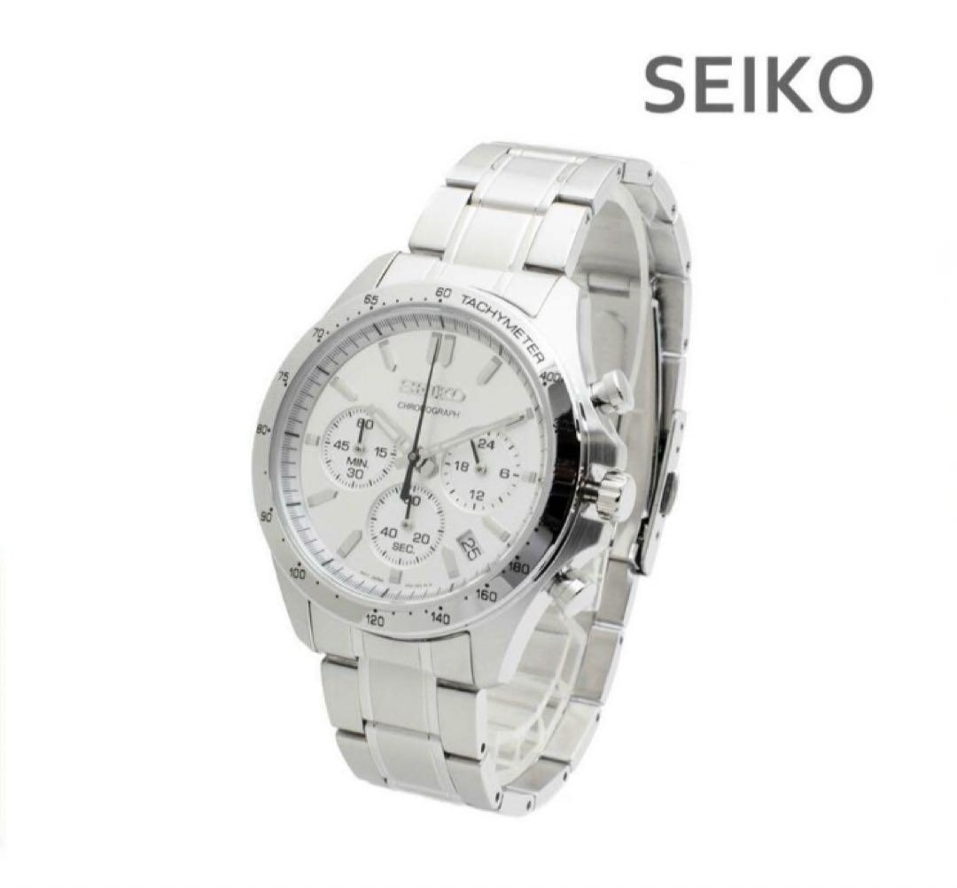 Seiko Spirit SBTR009 Chronograph Silve Dial Stainless… - Gem