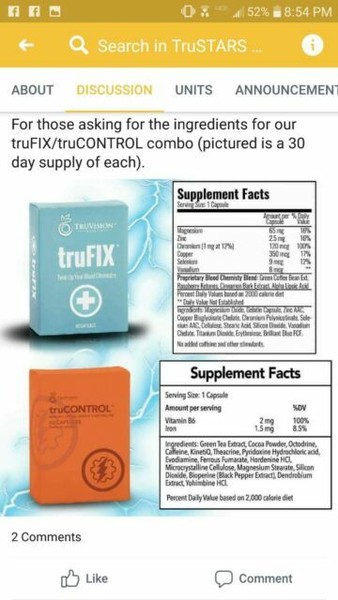 TruVision Health TruControl TruFix 30 Day Supply for sale online | eBay