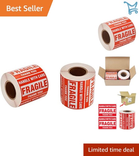 Warning Fragile Tape 3X2 In Handle With Care Labels for Shipping 500 ...