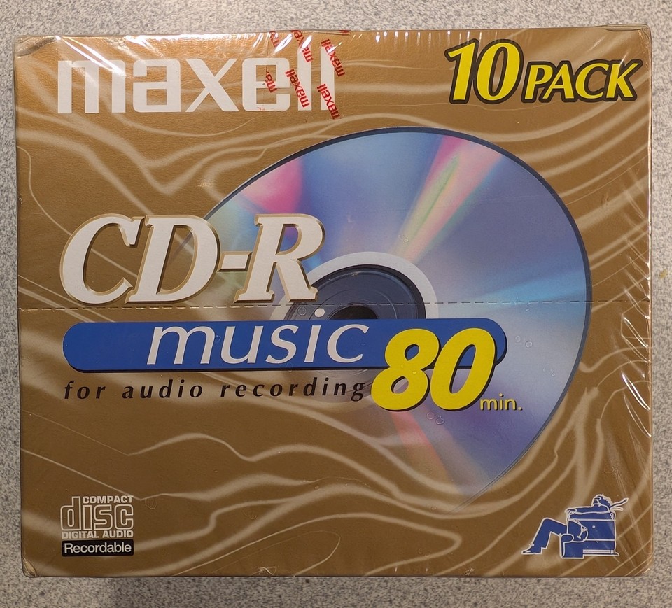 MAXELL CD-R Compact Discs Audio Recordable 80 Minute 10 PACK -NEW | eBay