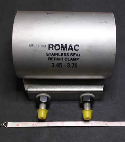 ROMAC 3.45X3.70 STAINLESS REPAIR CLAMP | eBay