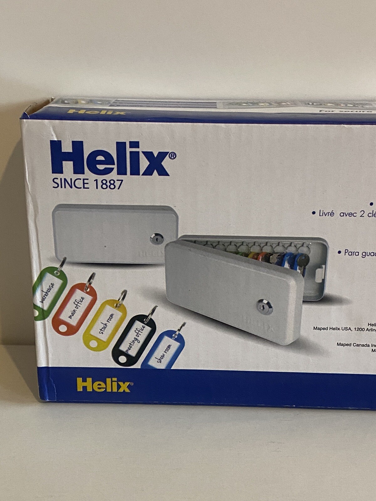 Helix 20 Key Capacity Lockable Key Cabinet - Includes 2 Cabinet Keys ...